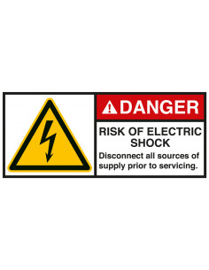 Danger Electric shock hazard sticker, ANSI?