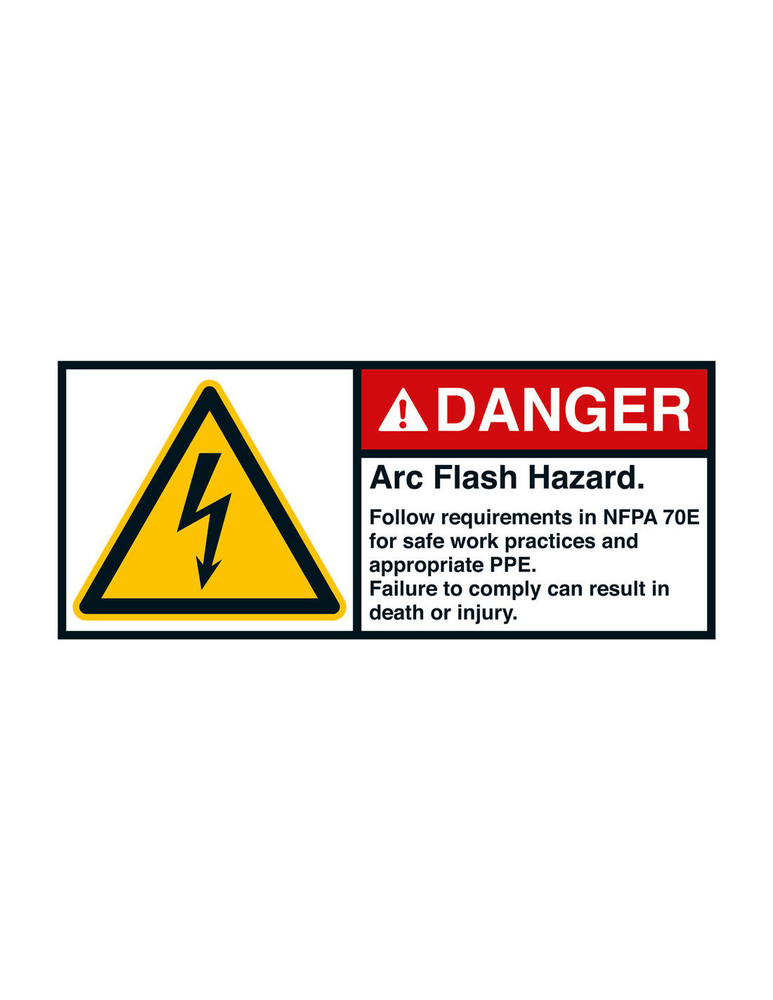 Danger Electric shock hazard sticker, ANSI?