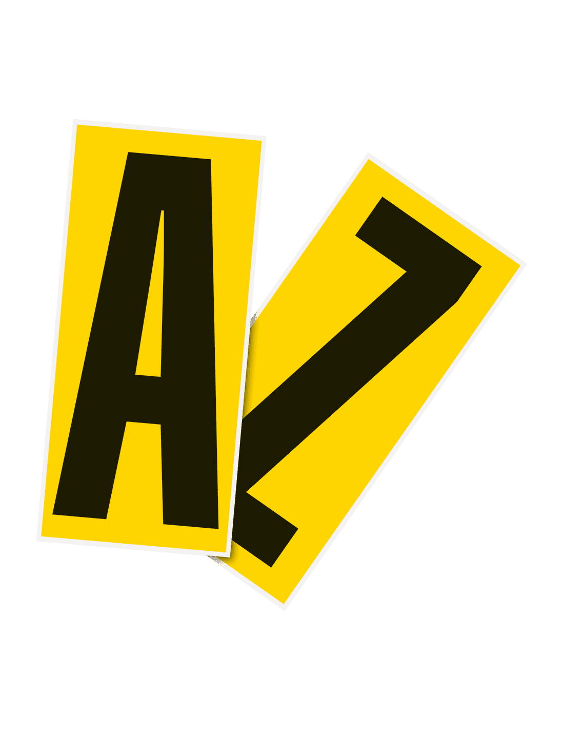 File Letter Stickers