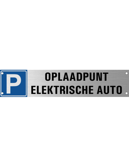 Oplaadpunt elektrische auto parkeerbord