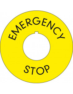 Emergency stop tekststicker online kopen?